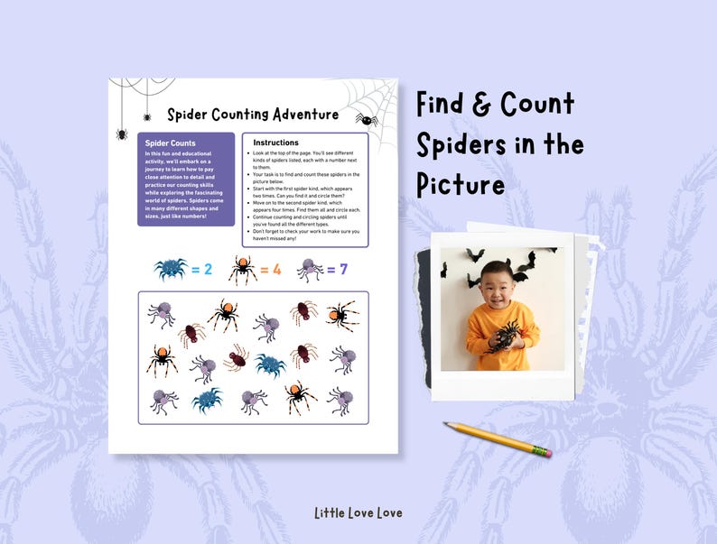 Spider Fun Facts Activities for Kids Printable Animals Coloring ...