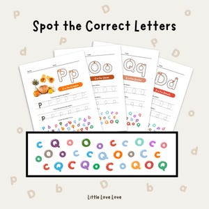 Alphabet Letters Tracing Worksheets | Handwriting Practice, A to Z Food ...