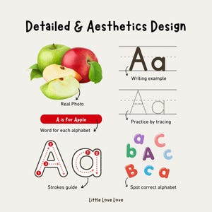 Alphabet Letters Tracing Worksheets | Handwriting Practice, A to Z Food ...