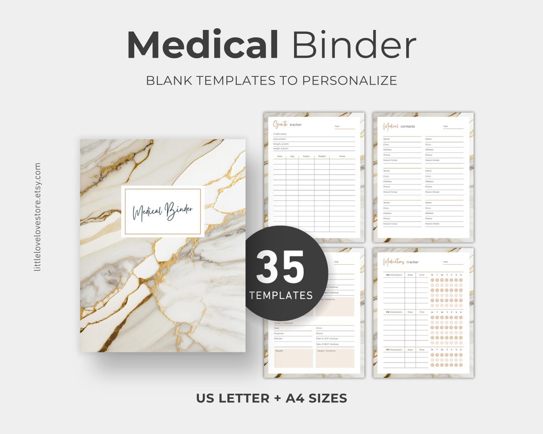 Medication Tracker & Medical Binder for Health Management - Health ...