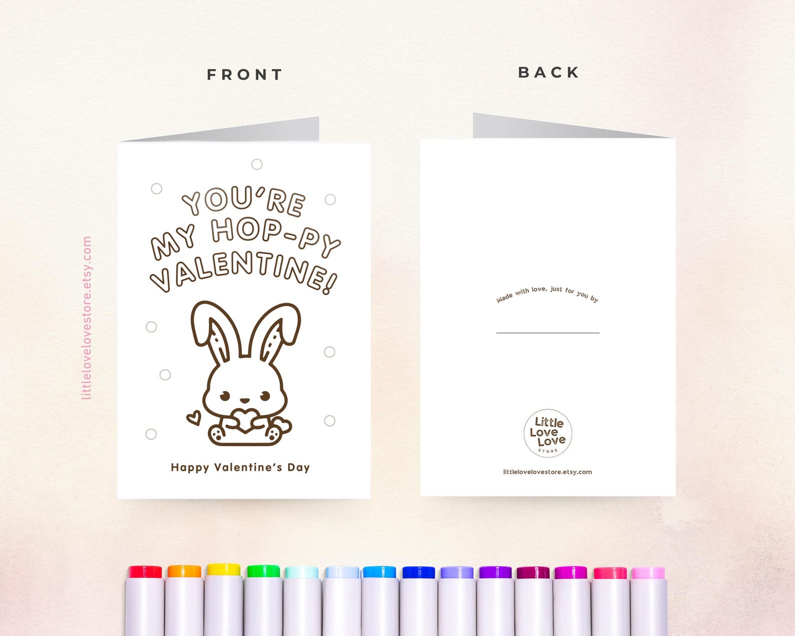 Coloring Cards for Kids | Valentines Day | Printable DIY Greeting Cards ...