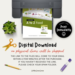 Alphabet Letters Tracing Worksheets | A to Z Food Names for Handwriting ...