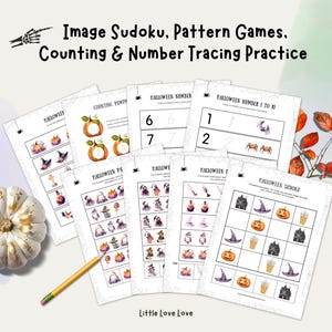 Counting and Writing Numbers Halloween I Spy, Finding Patterns Activity ...
