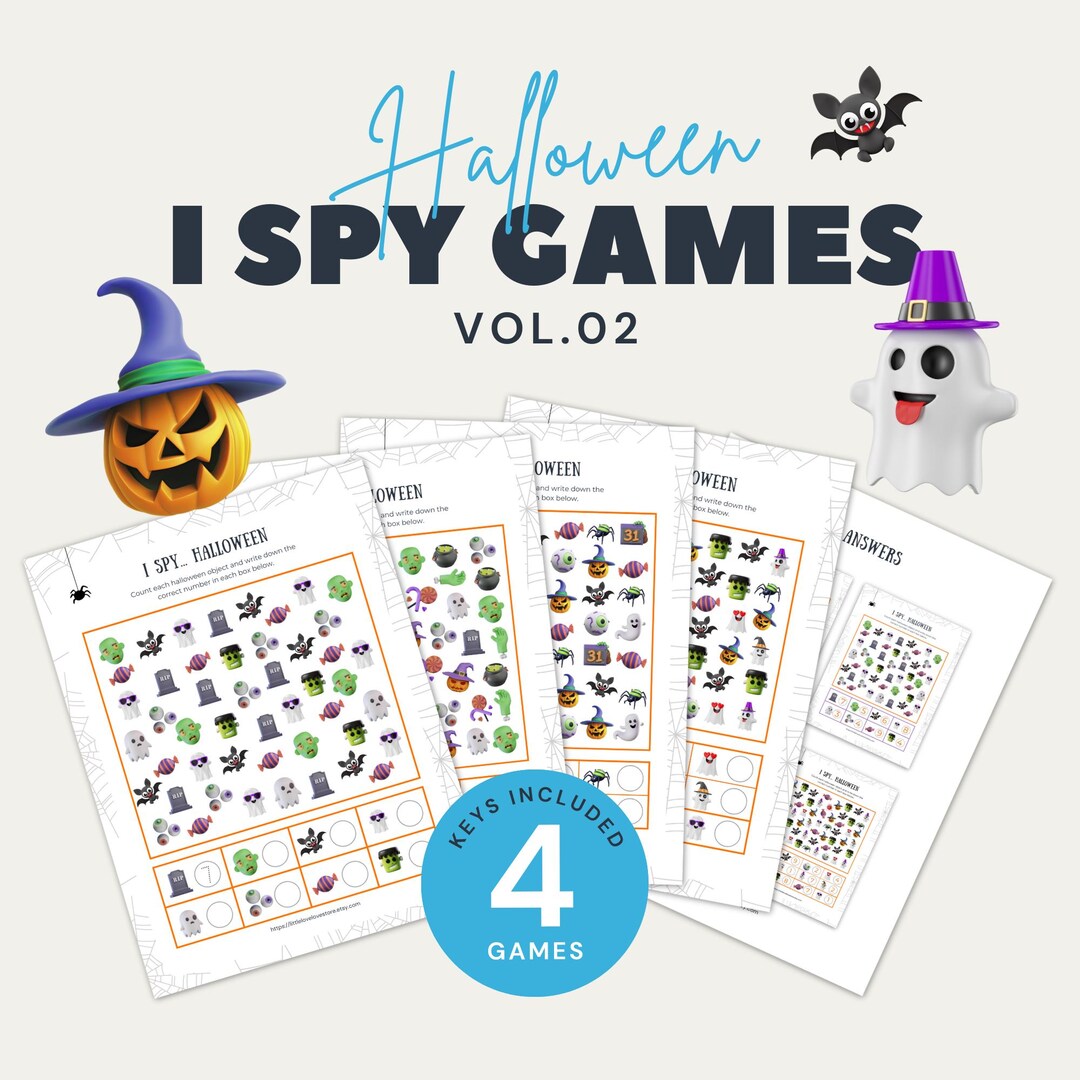 Halloween I Spy Printable Instant Download Spooky Fall Activity Great ...