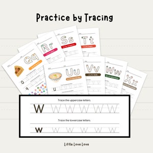 Alphabet Letters Tracing Worksheets | A to Z Food Names for Handwriting ...