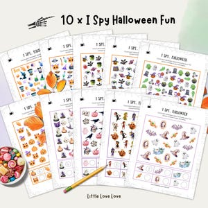 Counting and Writing Numbers Halloween I Spy, Finding Patterns Activity ...