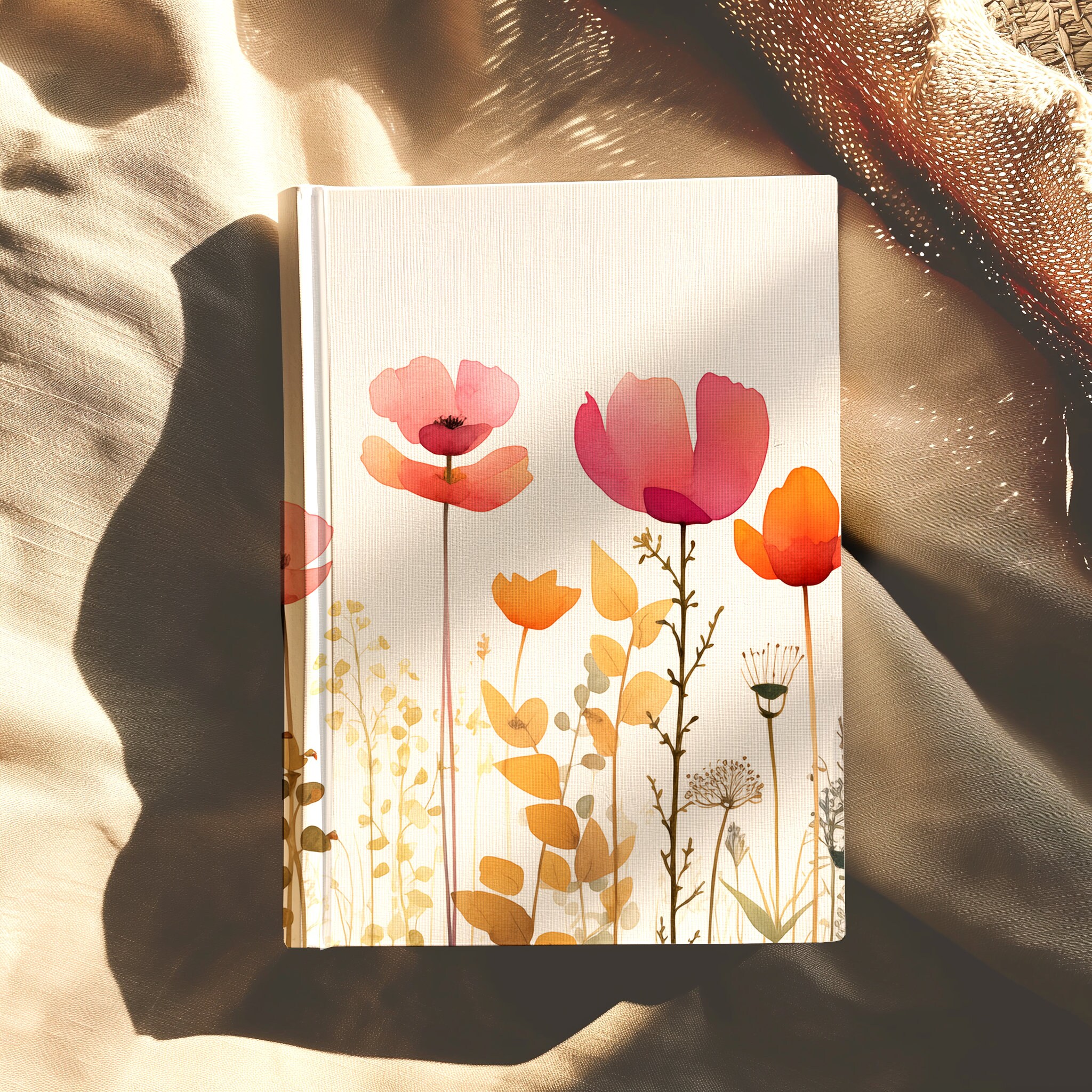 Boho Wildflowers Art Journal, Floral Watercolor Sketchbook, Spring ...