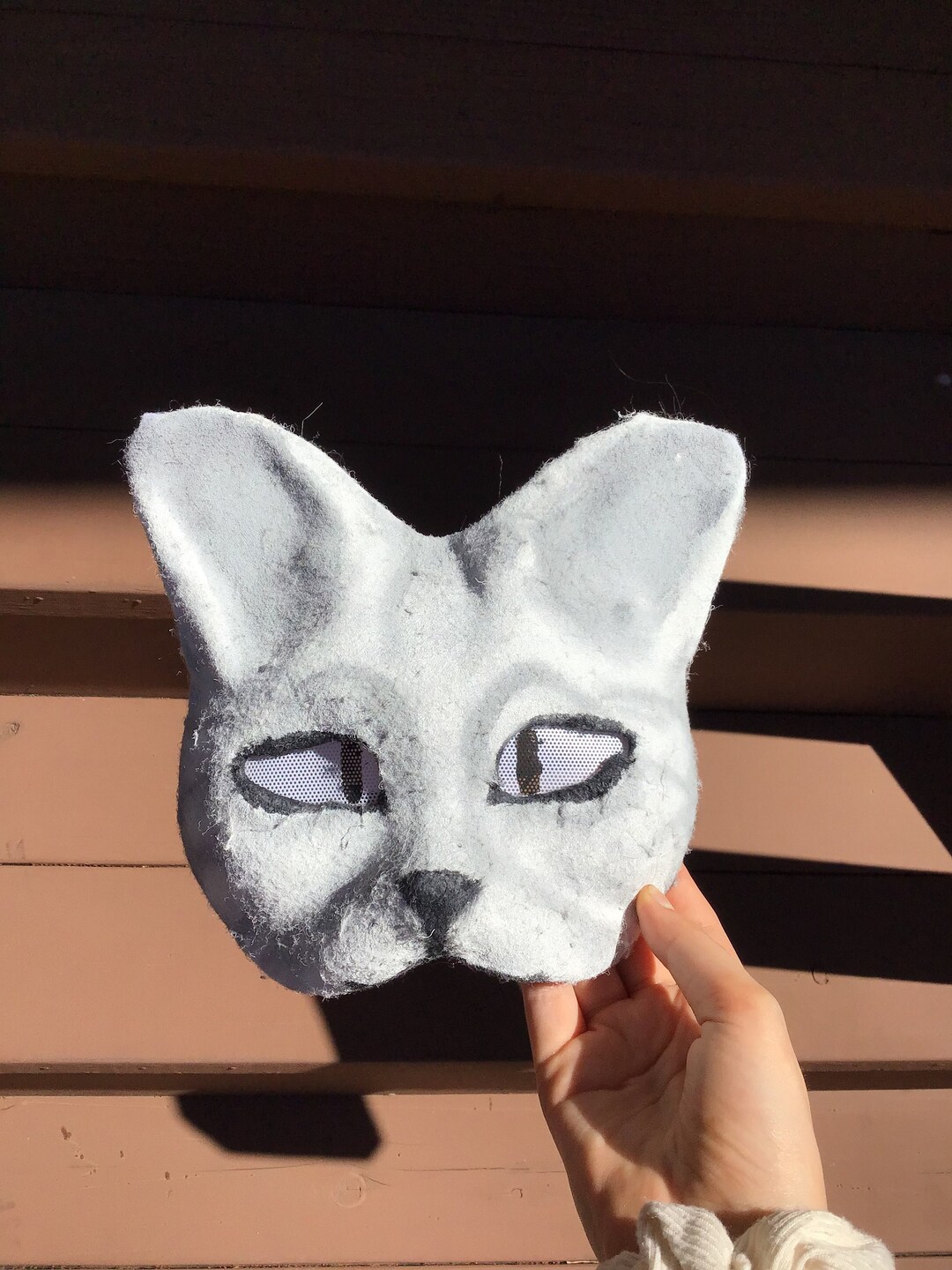 White Quadrobics Cat Mask Handmade - Etsy
