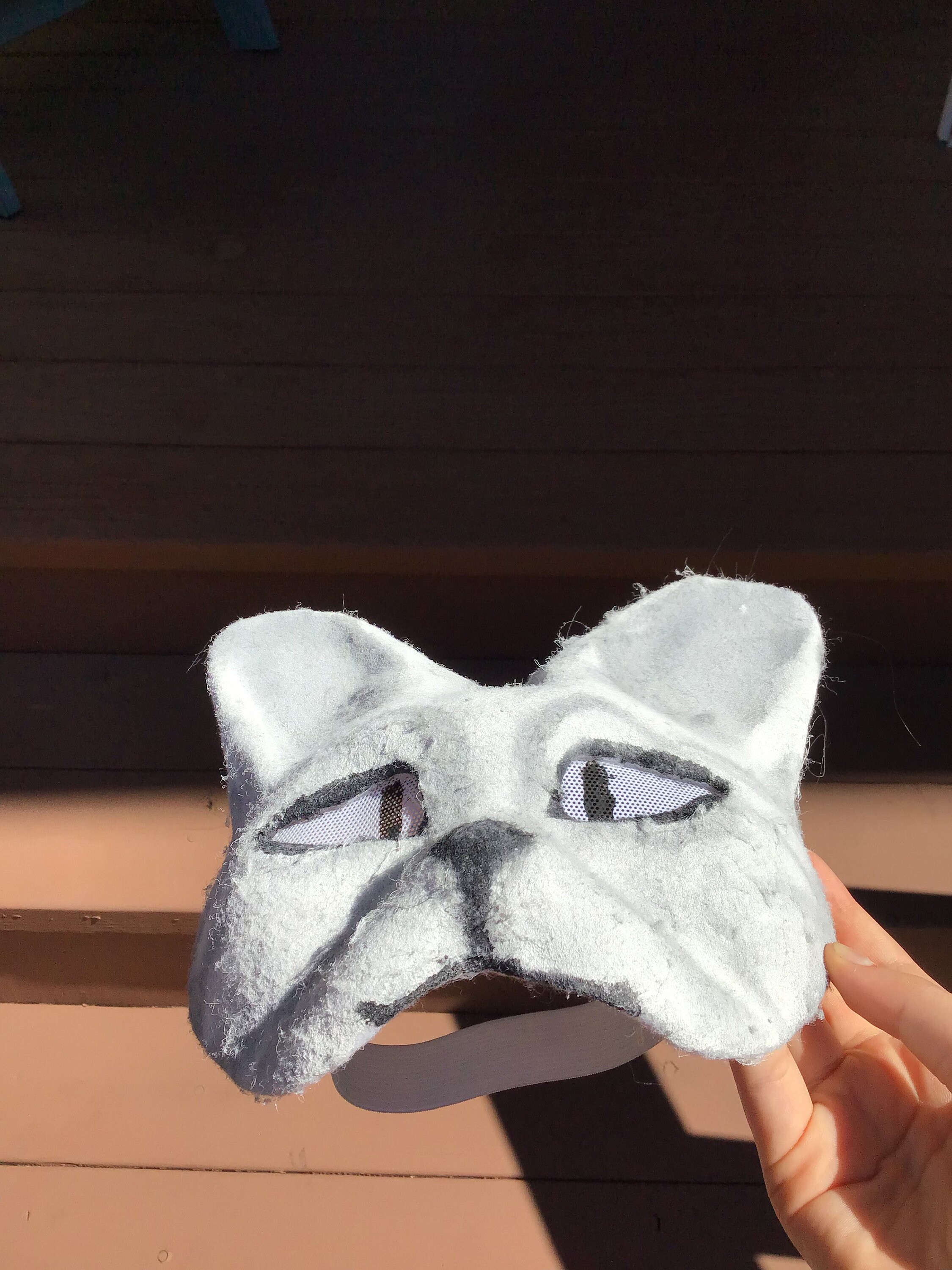 White Quadrobics Cat Mask Handmade - Etsy