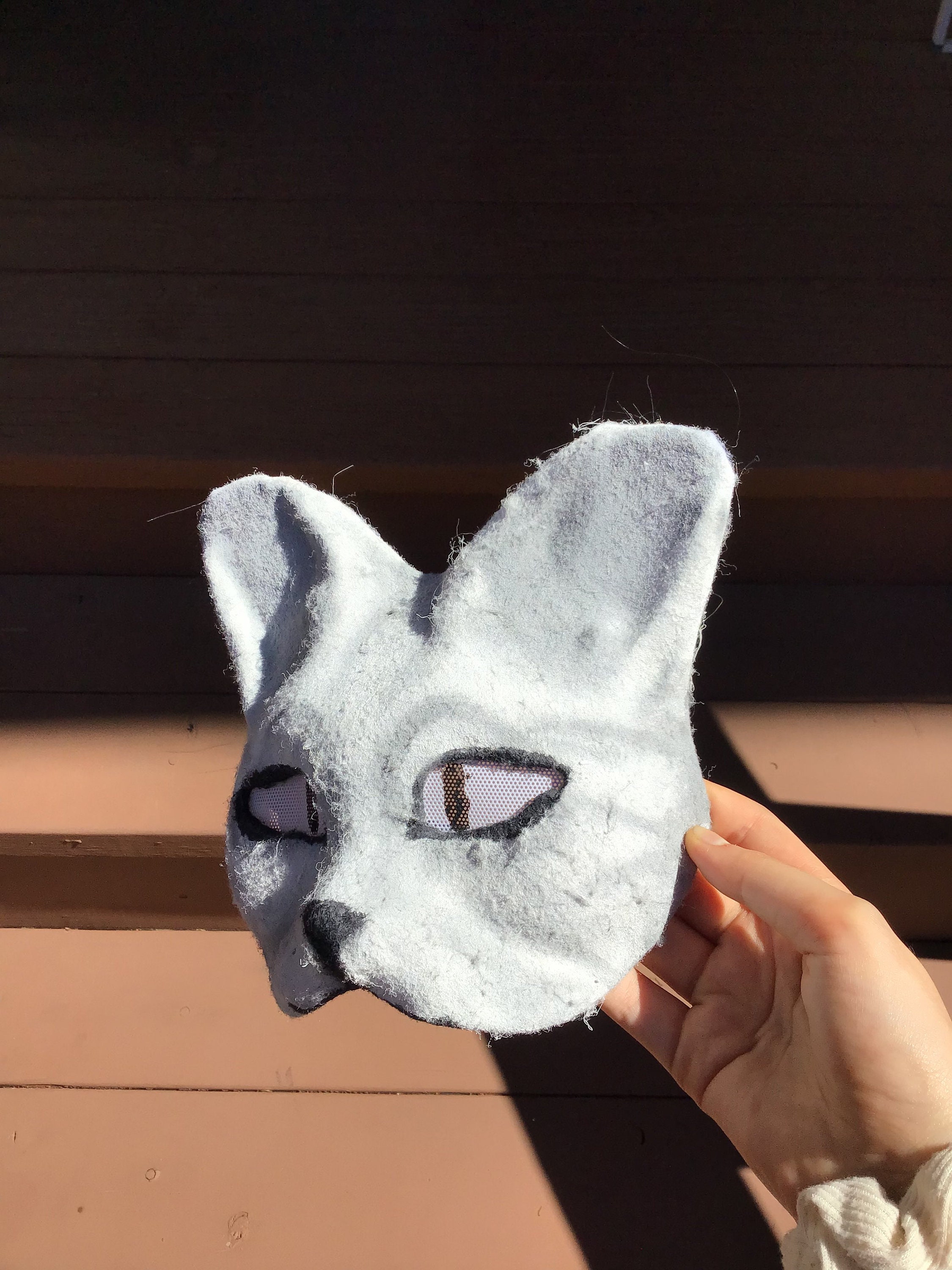 White Quadrobics Cat Mask Handmade - Etsy