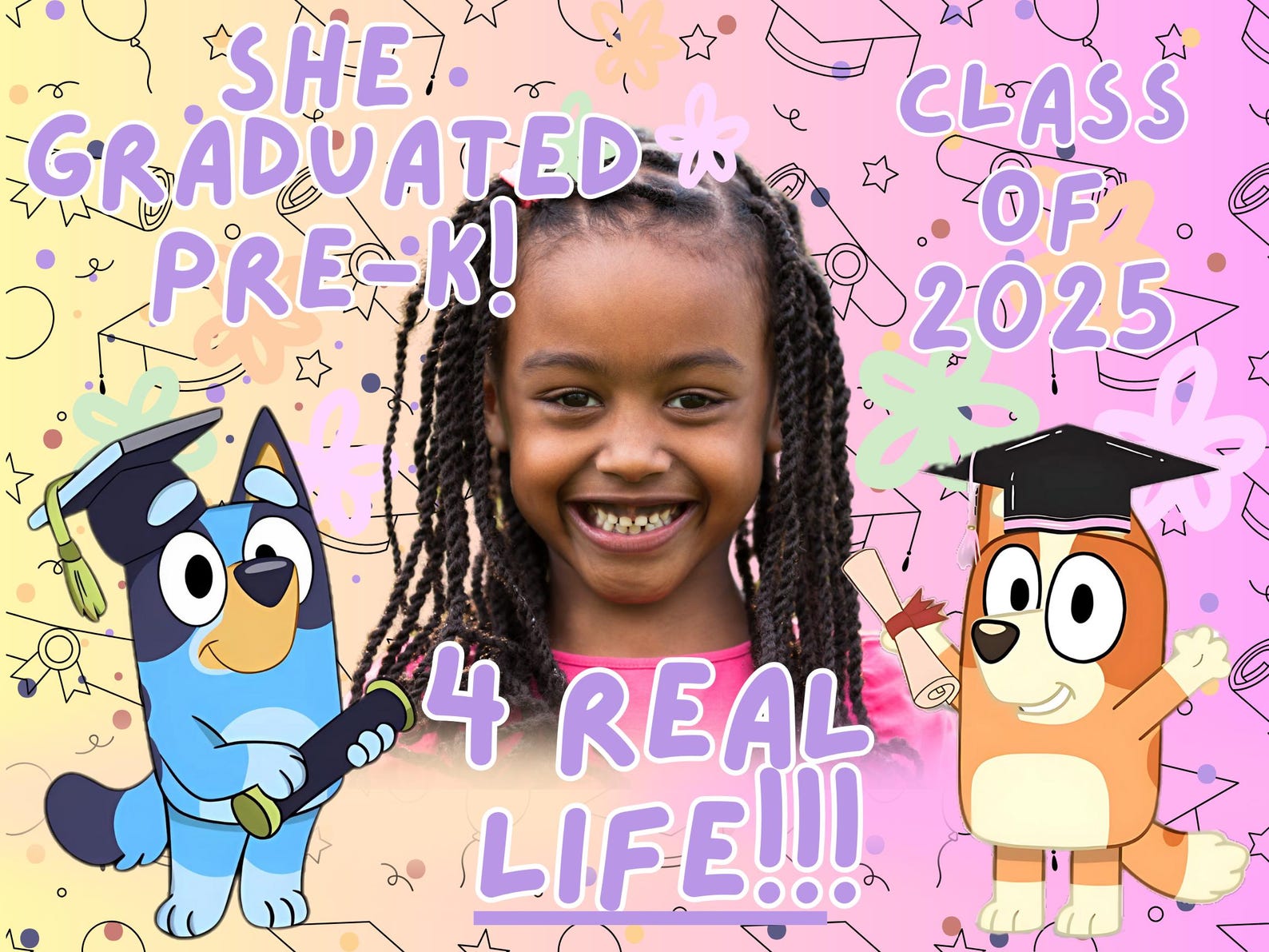 Bluey Grad Yard Sign - Etsy