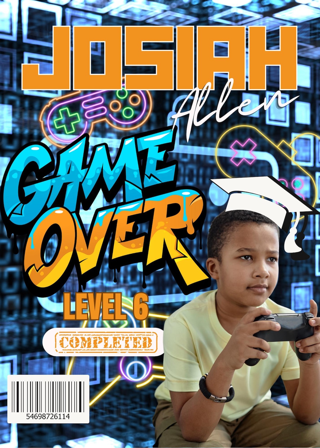 Gamer Grad Announcement - Etsy