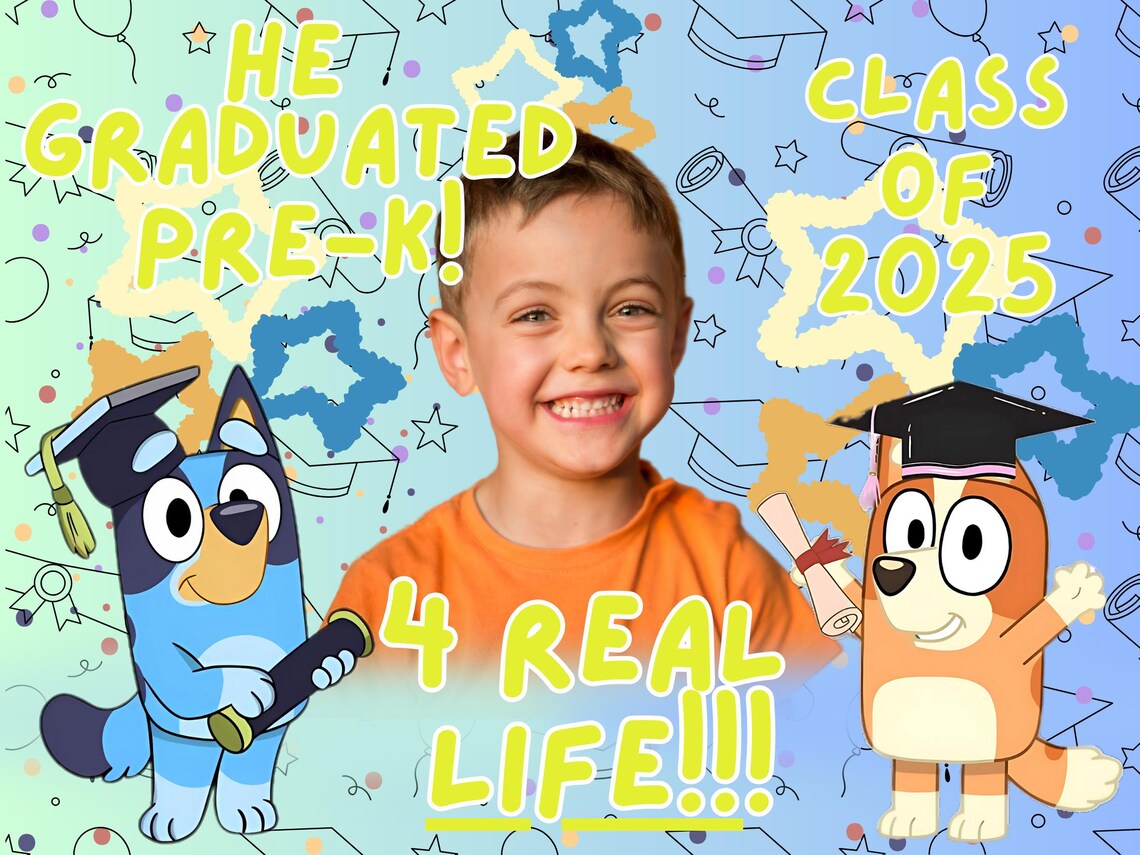 Bluey Grad Yard Sign - Etsy