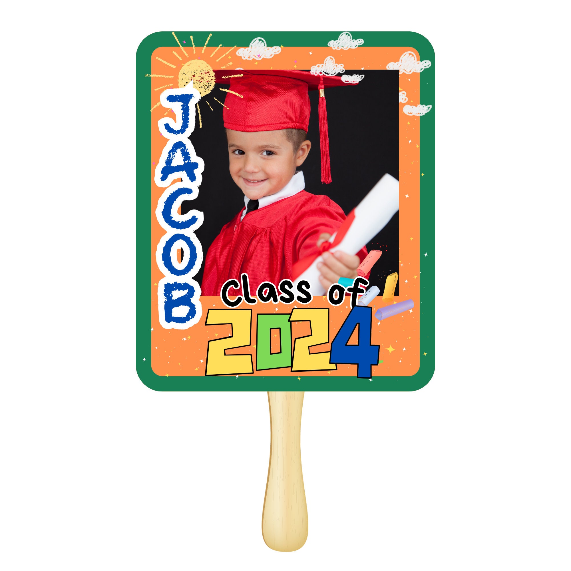 Pre-k/ K Graduation Fan Template Design - Etsy