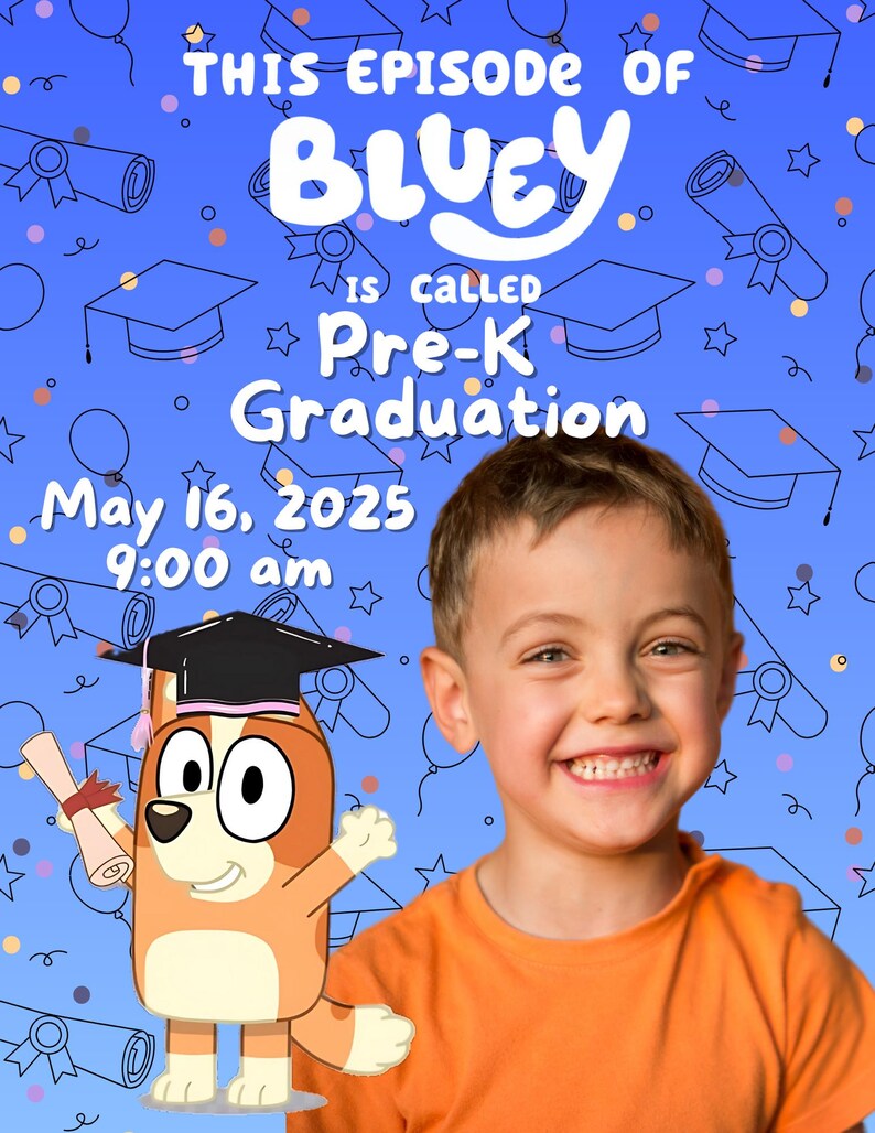 Bluey Grad Announcement - Etsy