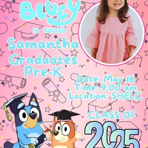 Bluey Grad Announcement - Etsy