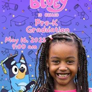 Bluey Grad Announcement - Etsy