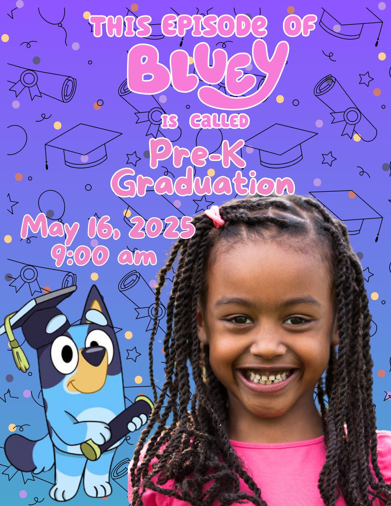 Bluey Grad Announcement - Etsy