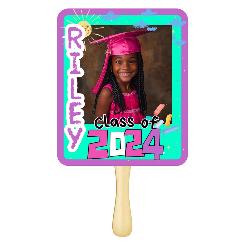 Pre-k/ K Graduation Fan Template Design - Etsy