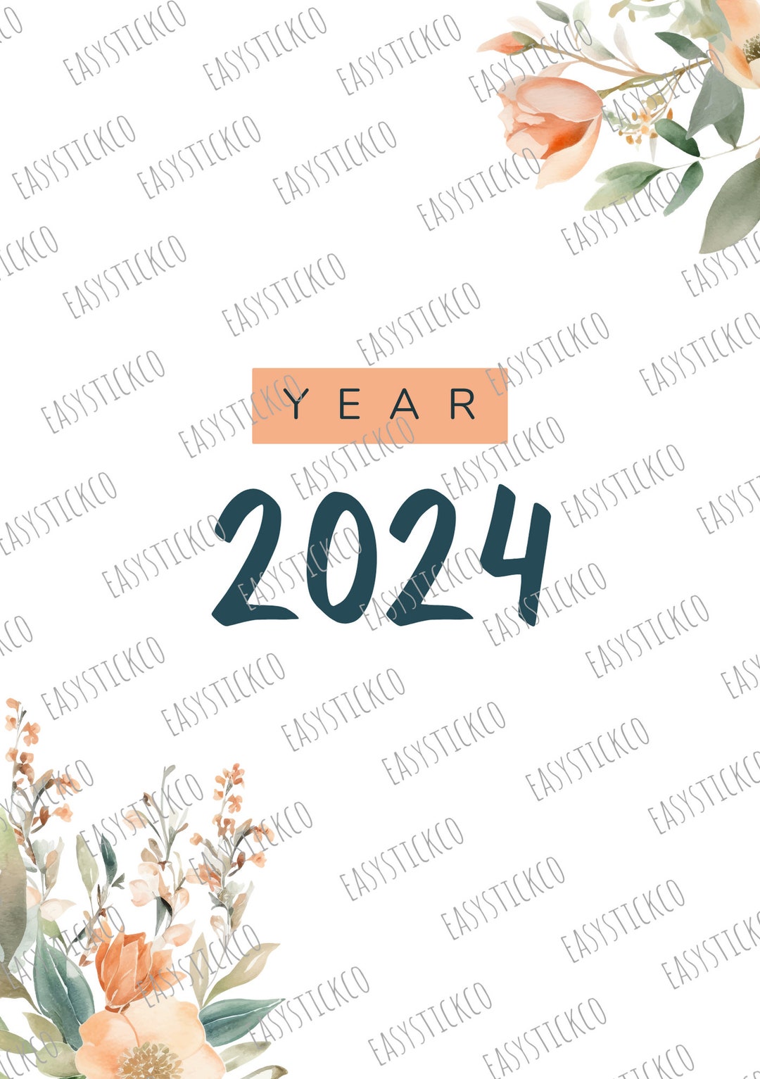 2024 January to December Calendar/planner PDF Download for Print or ...