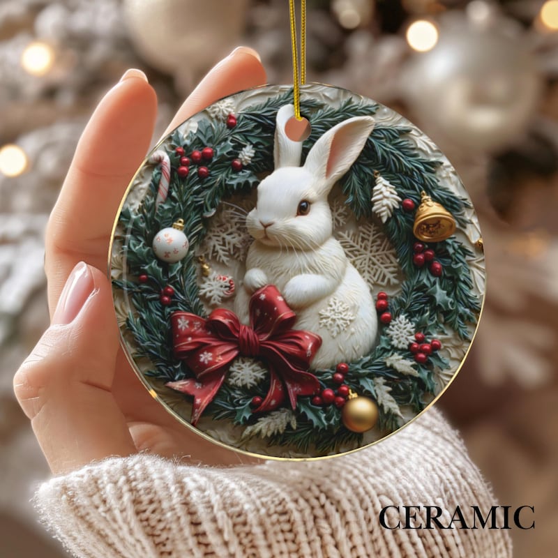 Rabbit Ornament - Etsy