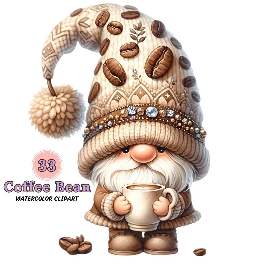 Coffee Clip Art Png Gnome Coffee Gnomes Png Coffee Latte Gnome Cute ...
