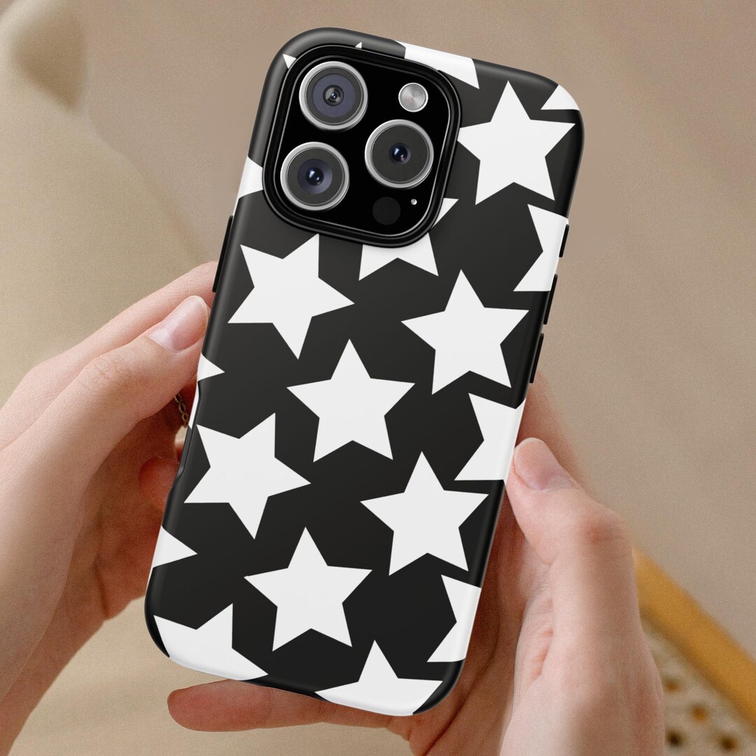 Black and White Star Phone Case Star Casing Celestial Gift Astrology ...
