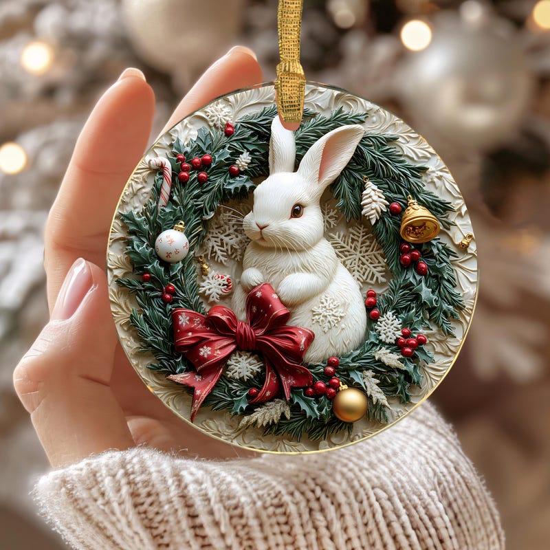 Rabbit Ornament - Etsy