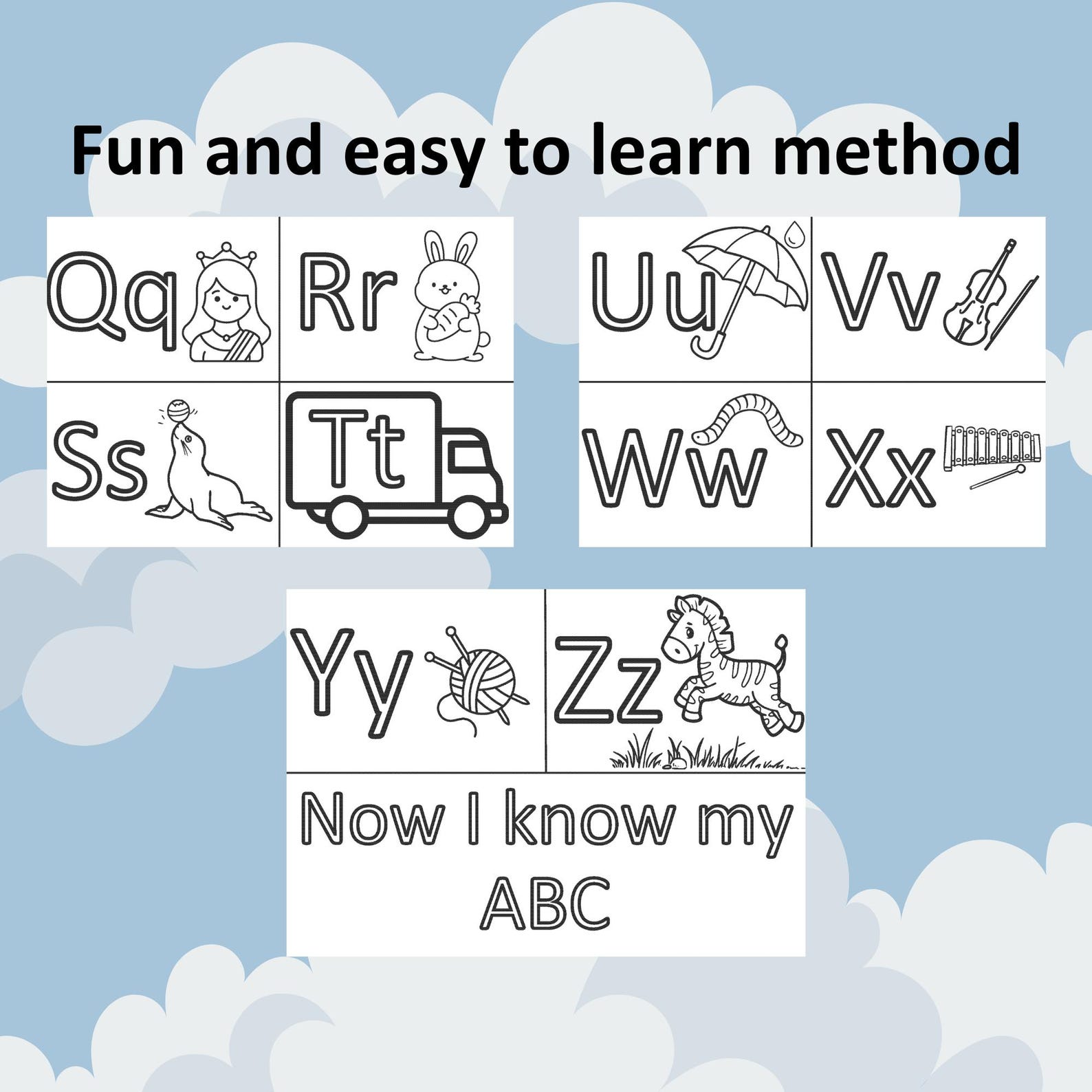 Alphabet Count to 10 Kids Colouring Sheet Coloring Page ABC 123 ...