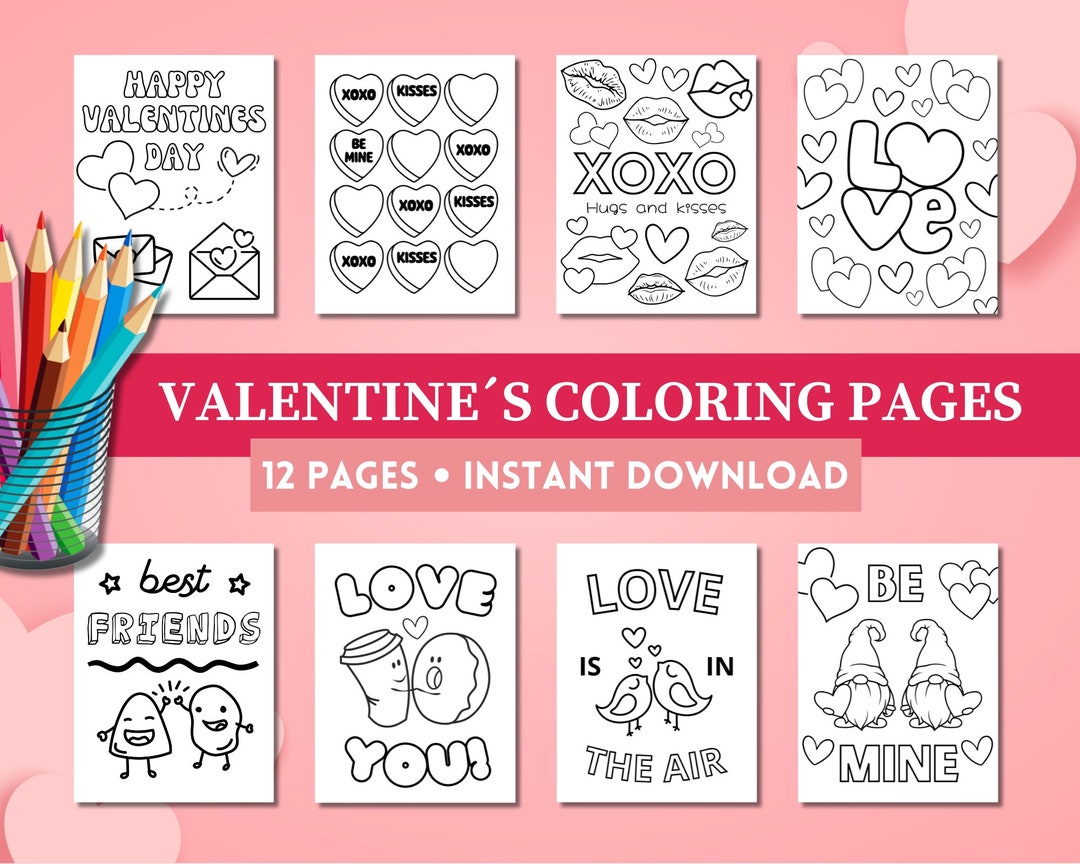 Printable Valentine's Day Coloring Pages, Love and Friendship Day ...