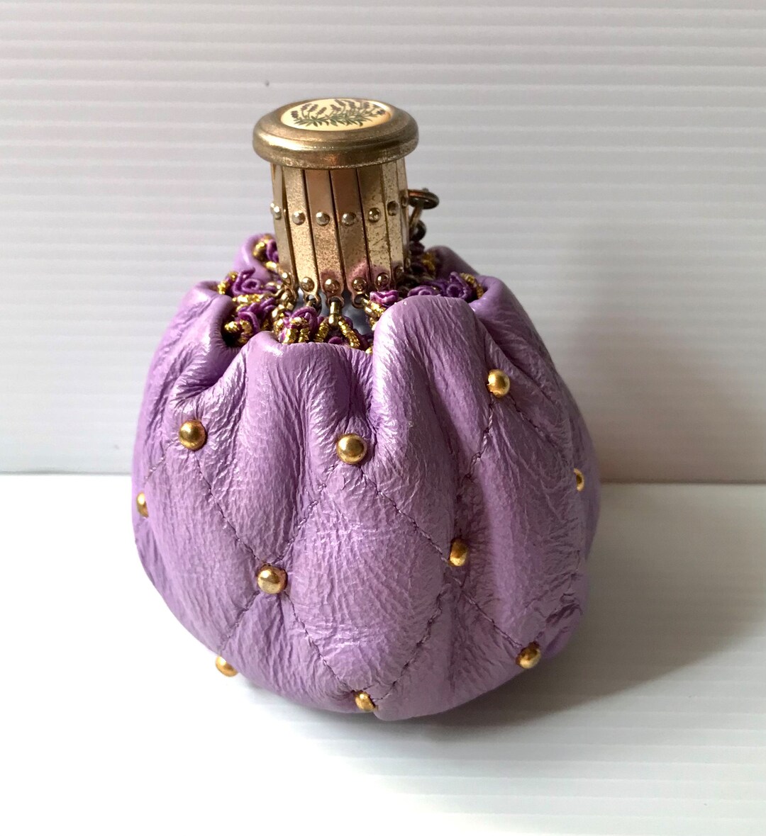 Vintage Victorian Style Purple Leather Accordion Expandable Opening ...