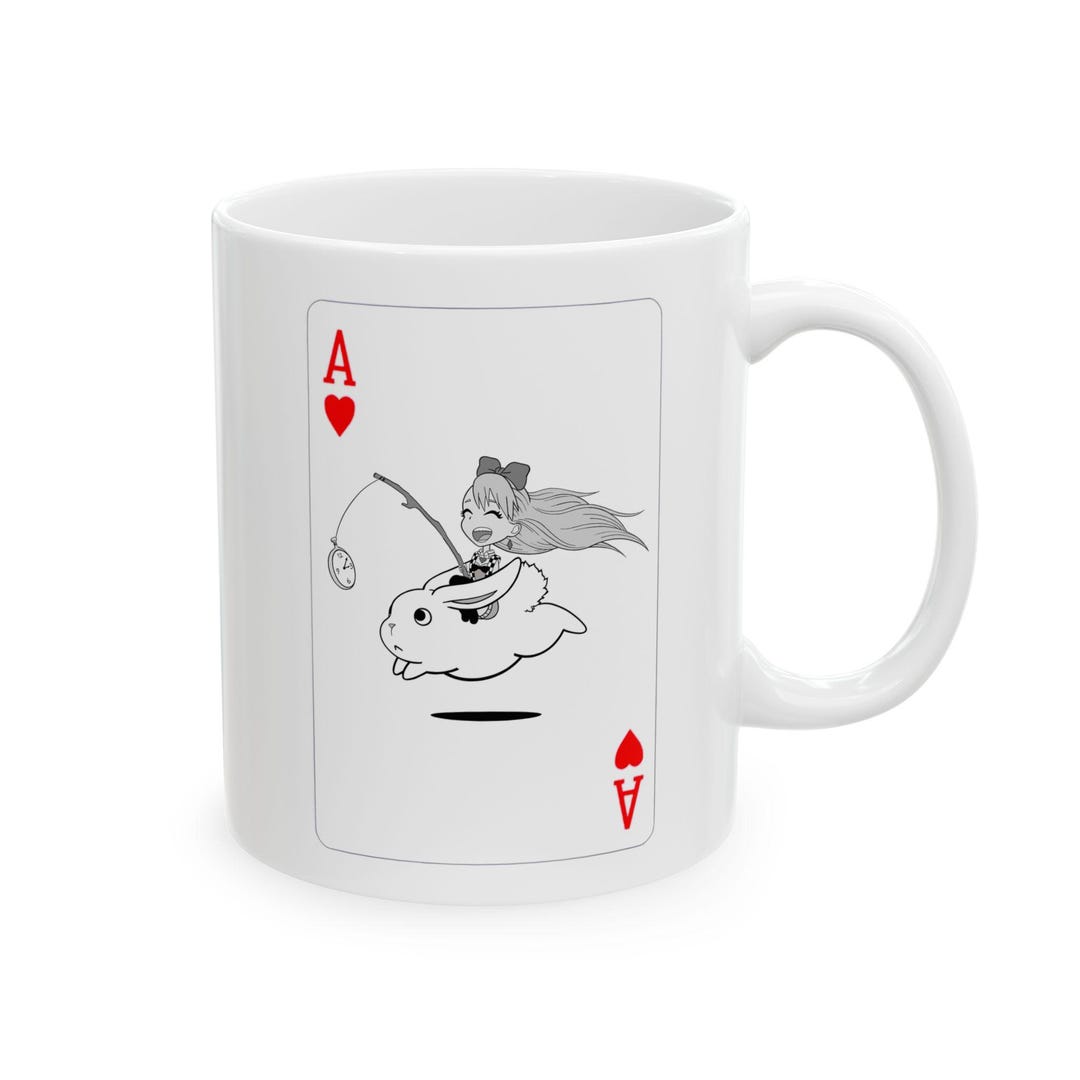 Alice and White Rabbit Mug - Etsy