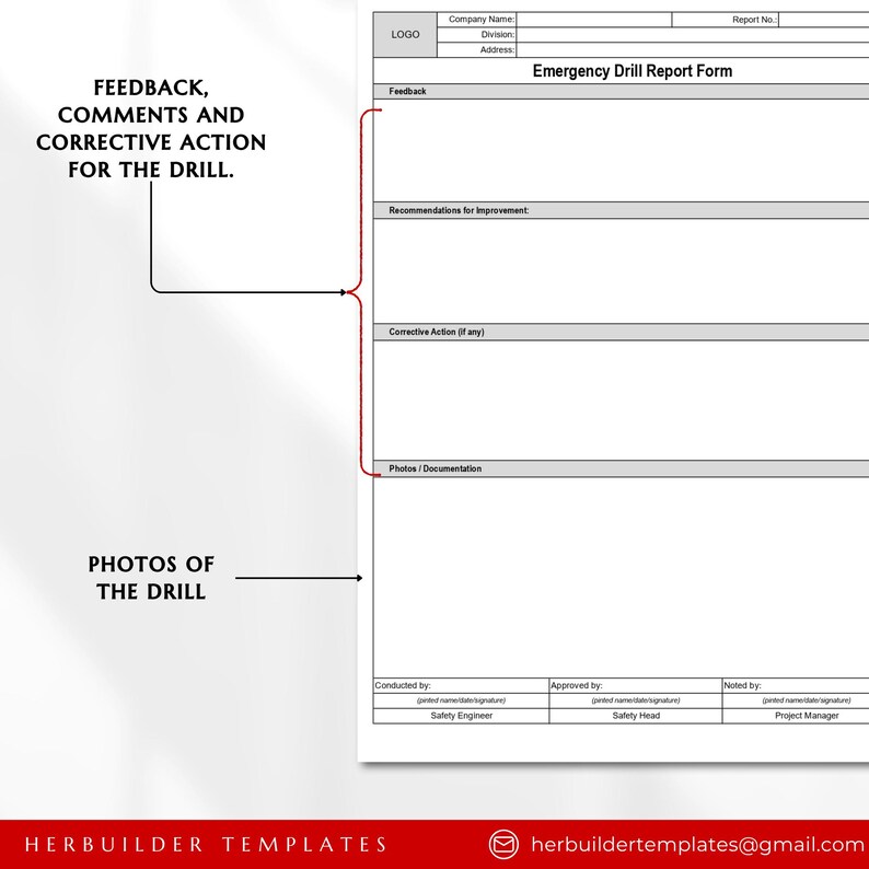 Emergency Drill Report Form, Drill Evaluation Report, Emergency ...