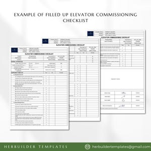 Elevator Commissioning Checklist, Lift Commissioning, Elevator ...