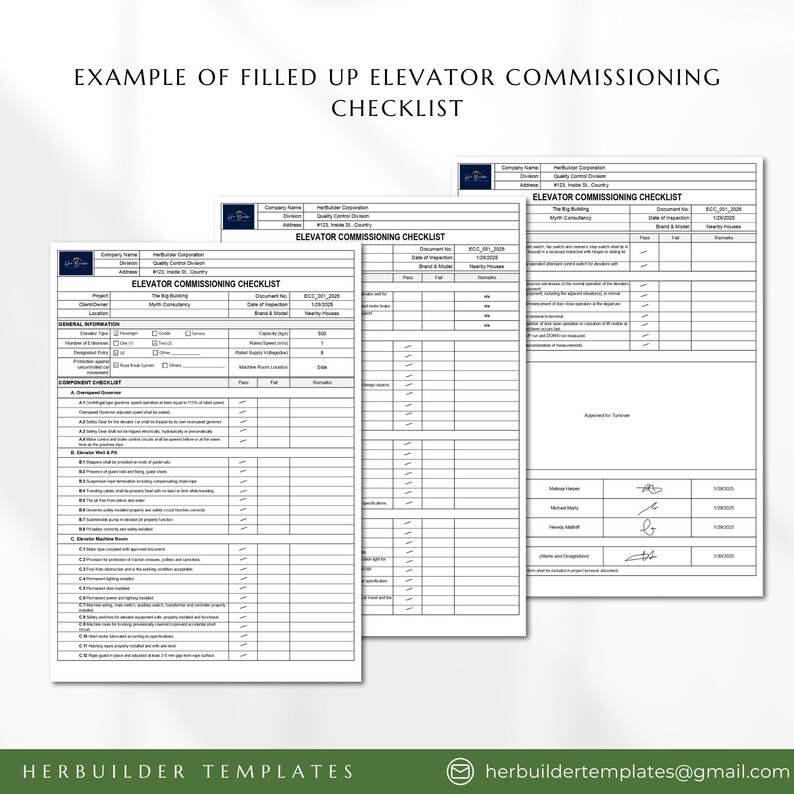 Elevator Commissioning Checklist, Lift Commissioning, Elevator ...