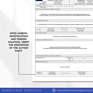 Stop Work Order Form, Construction Stop Work Order Form, Safety Form ...