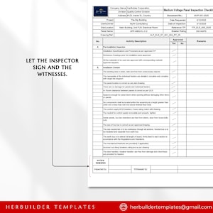 Medium Voltage Panel Inspection Checklist, MV Panel Checklist ...
