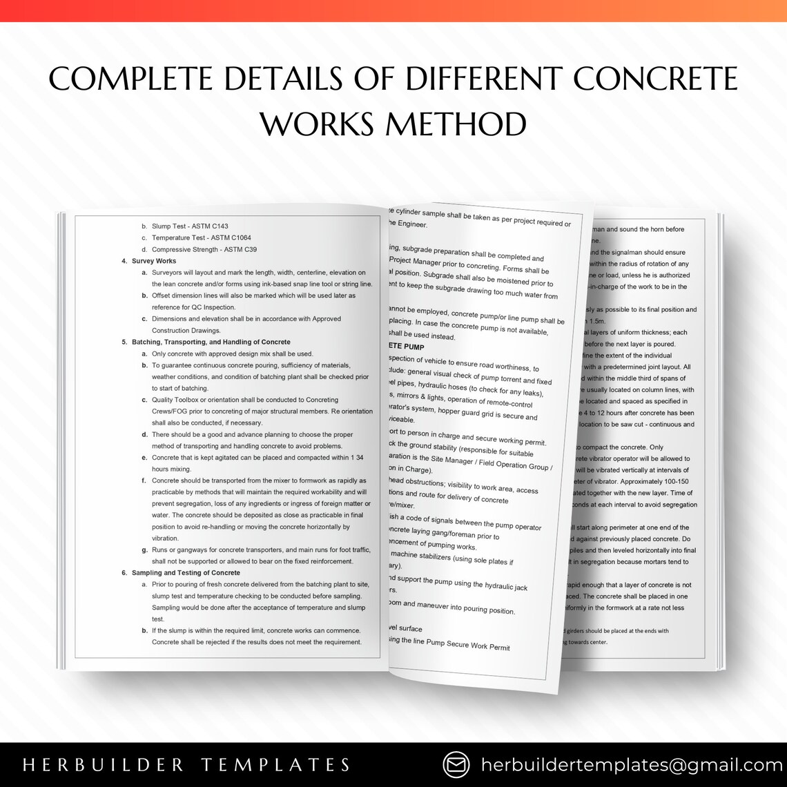 Methodology for General Concrete Works, Concrete Pouring Methodology ...