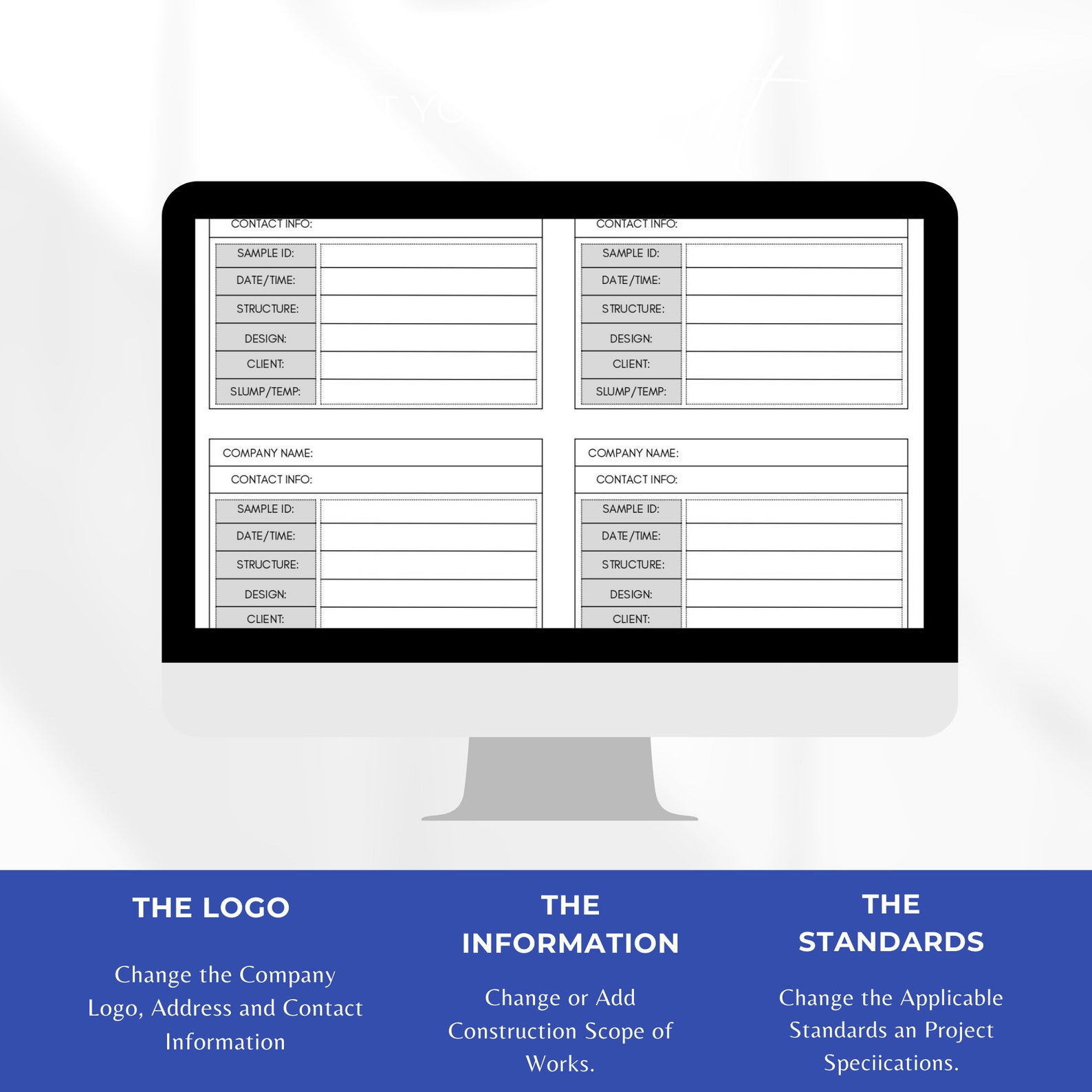 Concrete Sample Tag and Label, Concrete Sampling, Concrete Cylinder ...