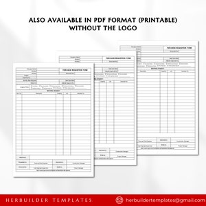 Purchase Requisition Form, Construction Material Request, Project ...