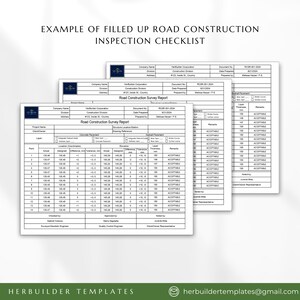 Survey Report Form for Road Construction, Concrete Pavement ...