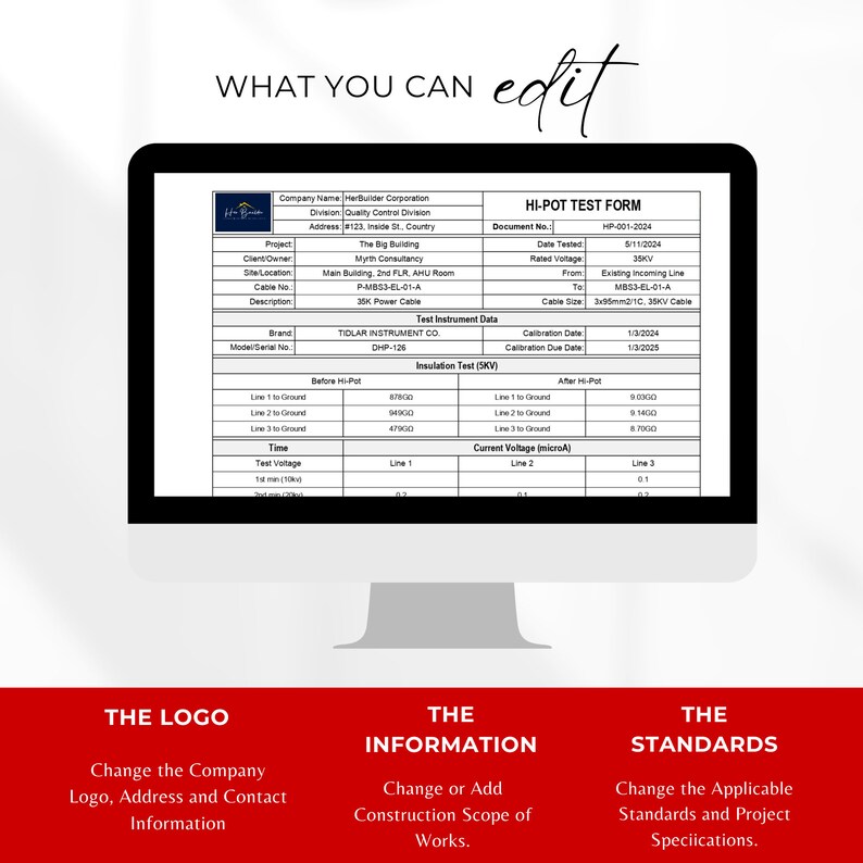 Hi-pot Test Form, High Potential Testing, Diaelectric Withstand Test ...