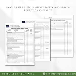 Construction Safety and Health Inspection Checklist, Construction ...