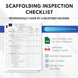 Scaffolding Inspection Checklist, Scaffolding System, Scaffolding ...