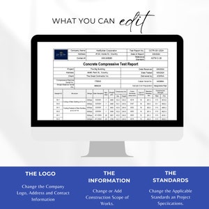 Concrete Compressive Test Report Form, Concrete Test Evaluation Report ...
