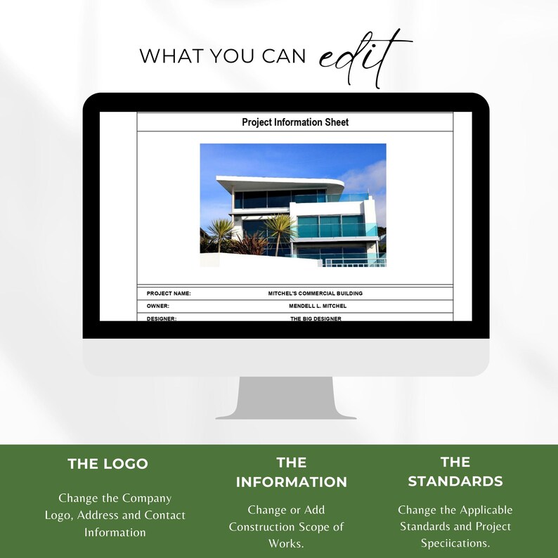 Construction Project Information Sheet, Project Details Sheet, Project ...