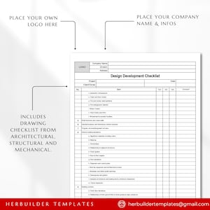 Design Development Checklist of a Construction Project, Drawing ...