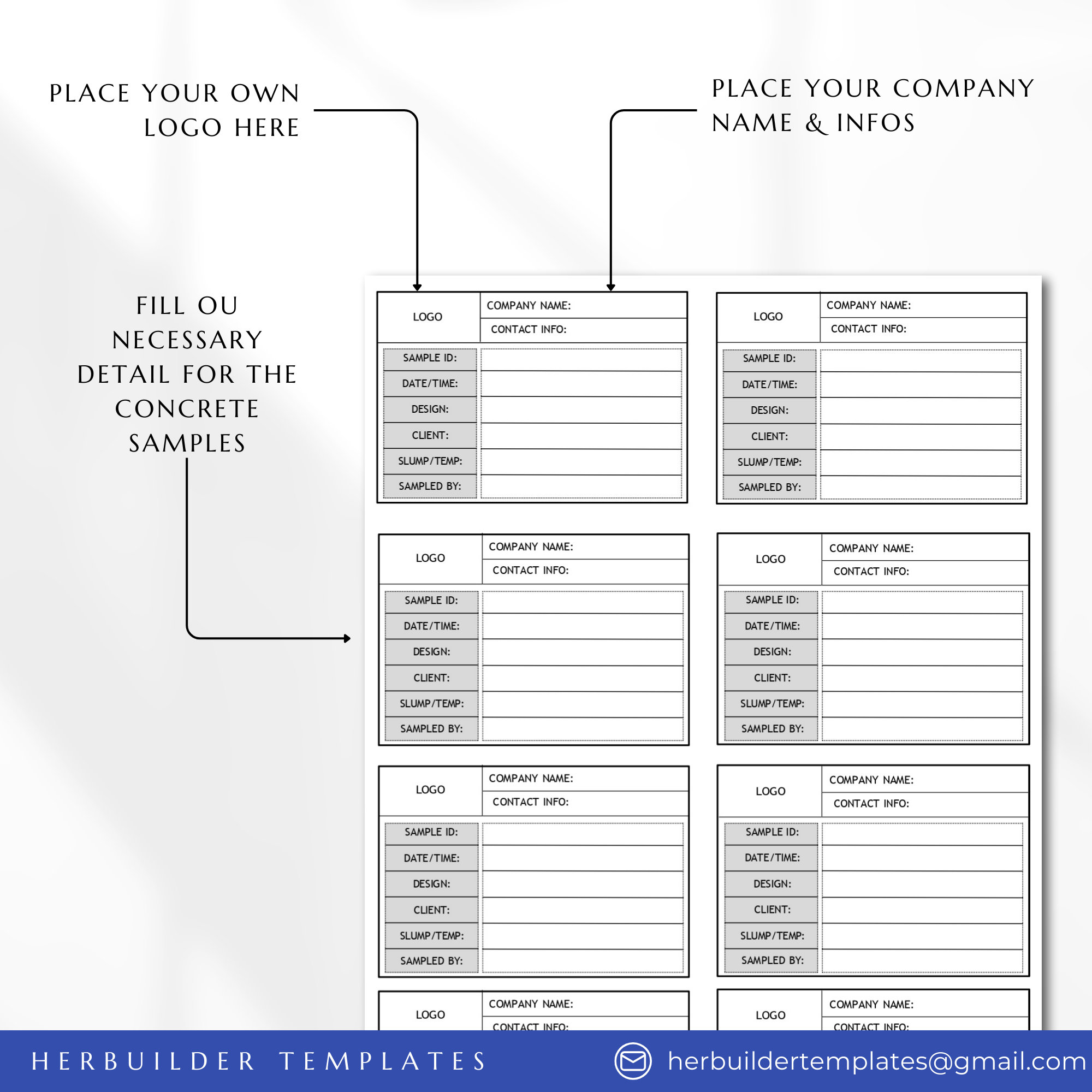 Concrete Sample Tag and Label, Concrete Sampling, Concrete Cylinder ...