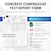 Concrete Compressive Test Report Form, Concrete Test Evaluation Report ...