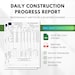 Construction Daily Progress Report Form, Daily Construction Work ...